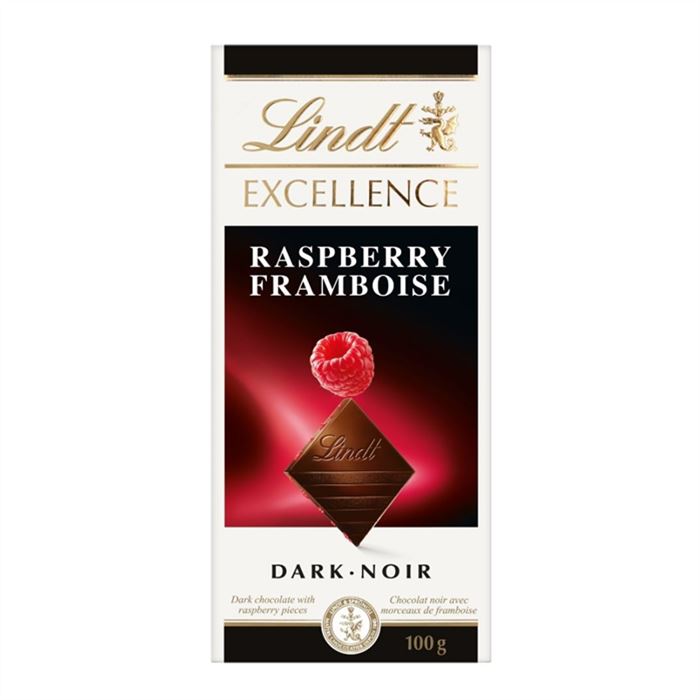 Buy Lindt Excellence Raspberry Intense Dark 100G | CHOCOLIZ.COM