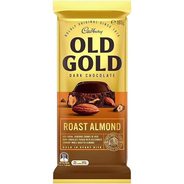 Cadbury Old Gold Dark Chocolate Roasted Almond 180Gm(Imported Dark Cho ...